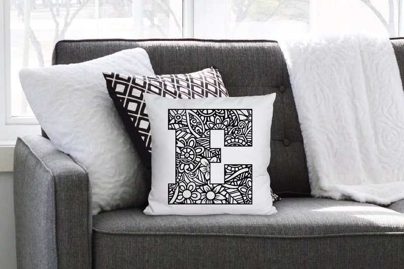 Letter E SVG File Mandala Monogram Letter E SVG Cut File - Etsy