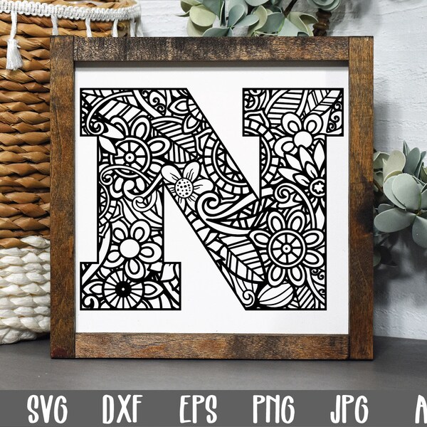 Letter N Svg - Etsy