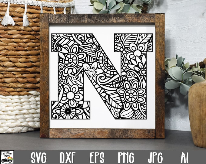 Letter N Silhouette SVG, Svg, Dxf, Cricut, Silhouette Cut File, Instant ...