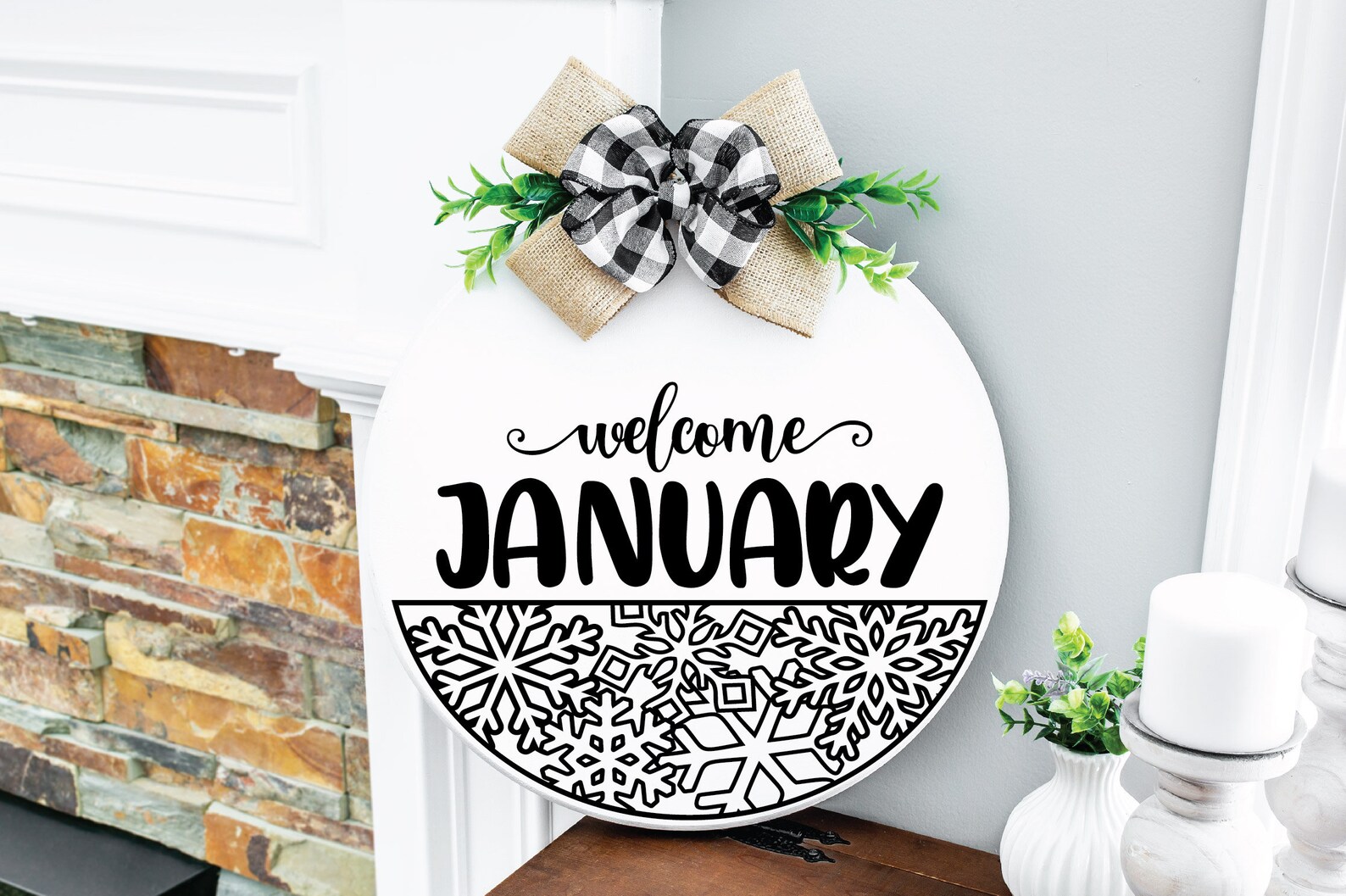 Monthly Door Signs SVG Bundle Holiday SVG Bundle Round - Etsy