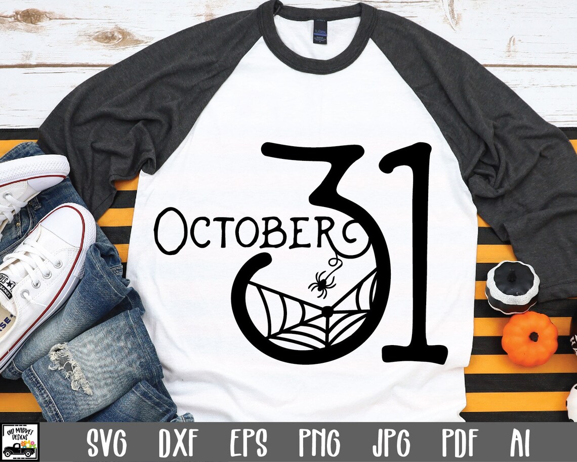 October 31 SVG Cut File Halloween SVG Clip Art Printable | Etsy