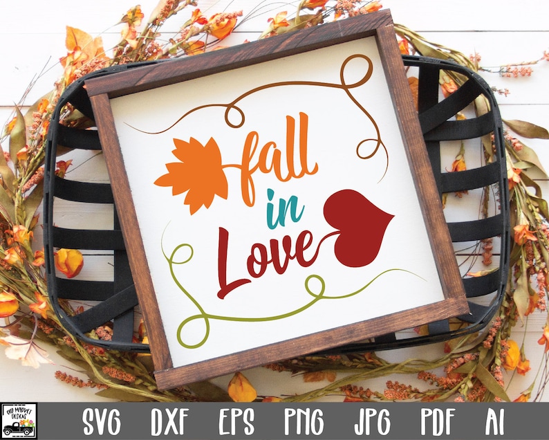 Fall in Love SVG Cut File Autumn SVG Fall Clip Art - Etsy