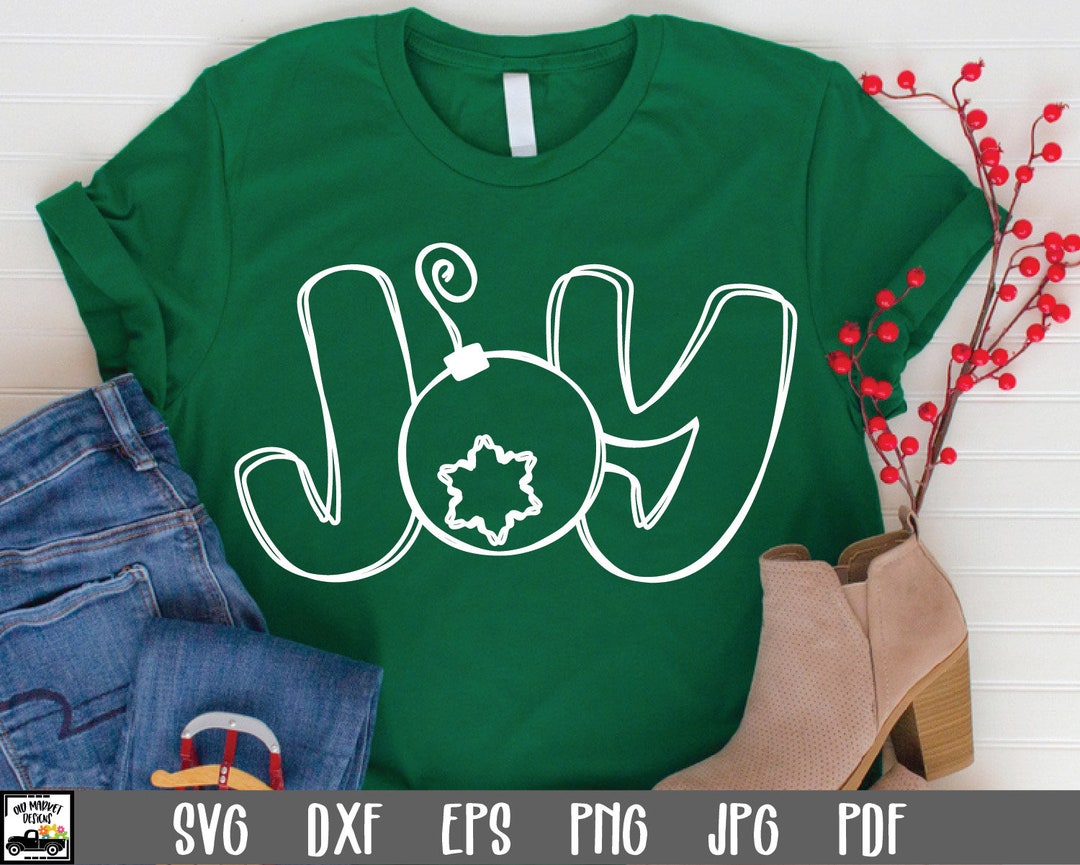 Joy SVG File - Christmas SVG File - Clip Art - Christmas Ornament Cut ...