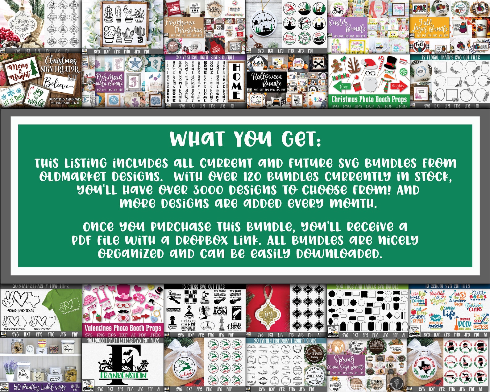 Huge Bundle of Bundles - Over 120 SVG Bundles - Whole Shop Bundle ...