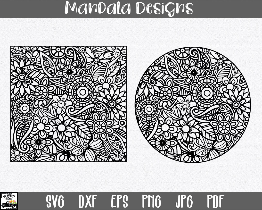 Mandala SVG File - Mandala Background Designs - Clip Art - Cutting ...
