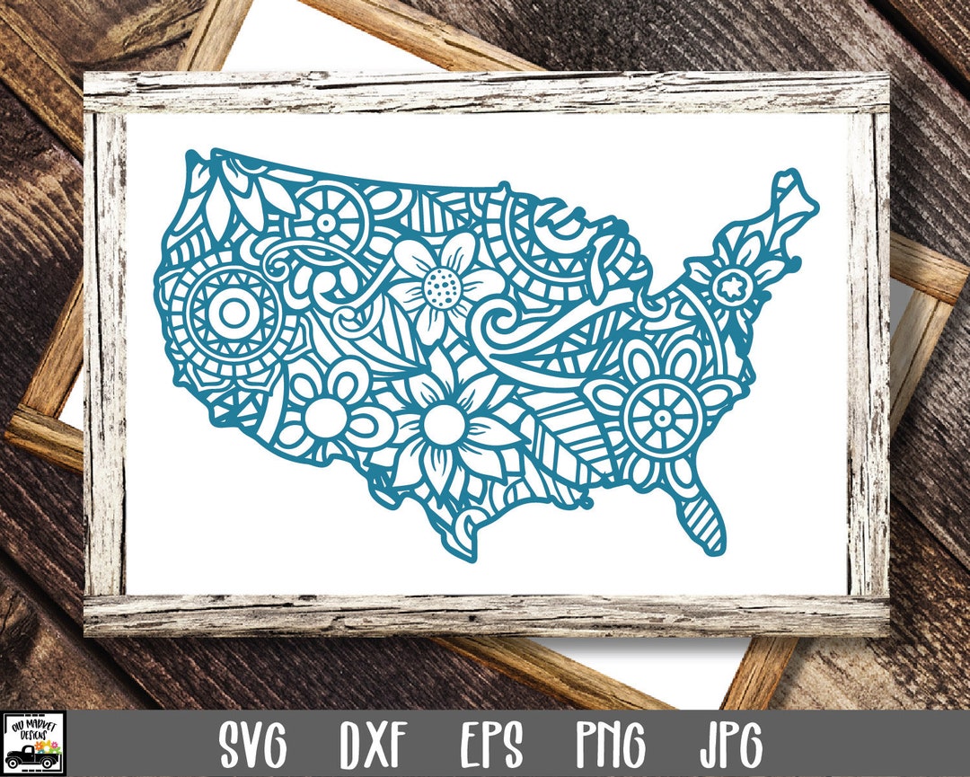 United States of America SVG File - Usa State Mandala SVG File ...
