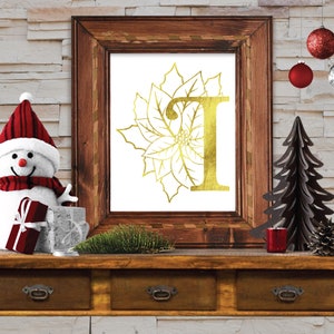 Christmas Poinsettia Alphabet Letters A-Z SVG Cut Files Includes 26 ...