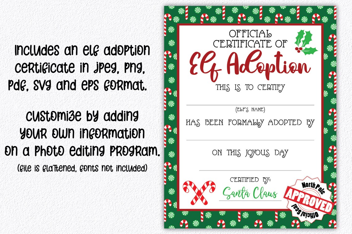 Elf Toy Kit Elf Dress up Kit and Adoption Certificate - Etsy