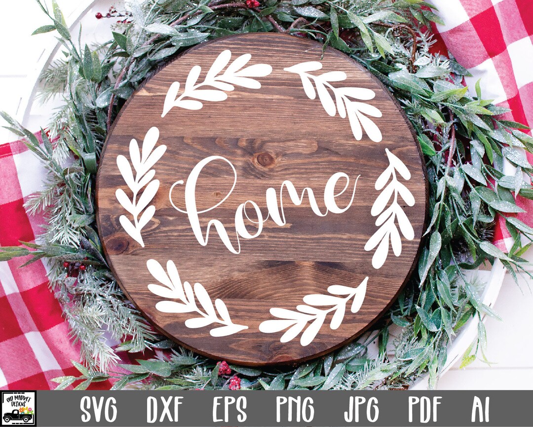 Home SVG File - Round Sign SVG - Home Cut File - Clip Art - Cutting ...