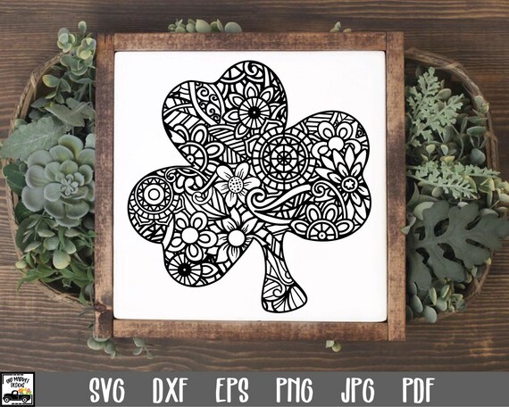 Shamrock Mandala SVG File Mandala Shamrock SVG Cut File | Etsy