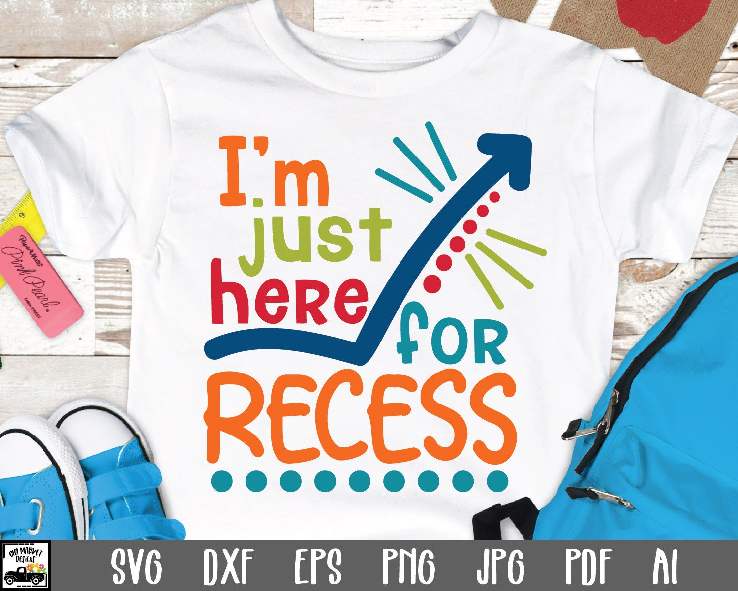 I'm Just Here for Recess SVG Cut File School SVG Clip - Etsy