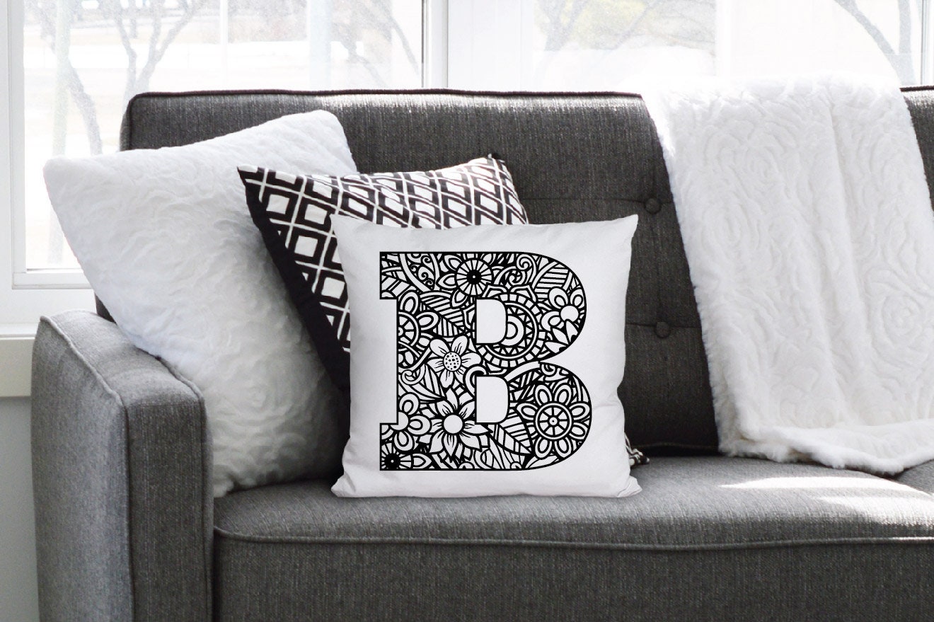 Letter B SVG File Mandala Monogram Letter B SVG Cut File - Etsy