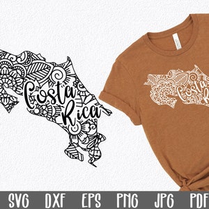 Costa Rica SVG File - Costa Rica Mandala SVG Cut File - Mandala Clip ...