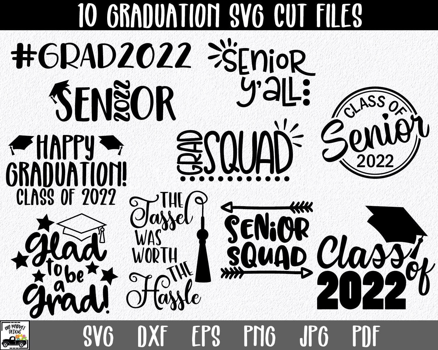 Graduation SVG Bundle 10 SVG Files Clip Art Printable - Etsy