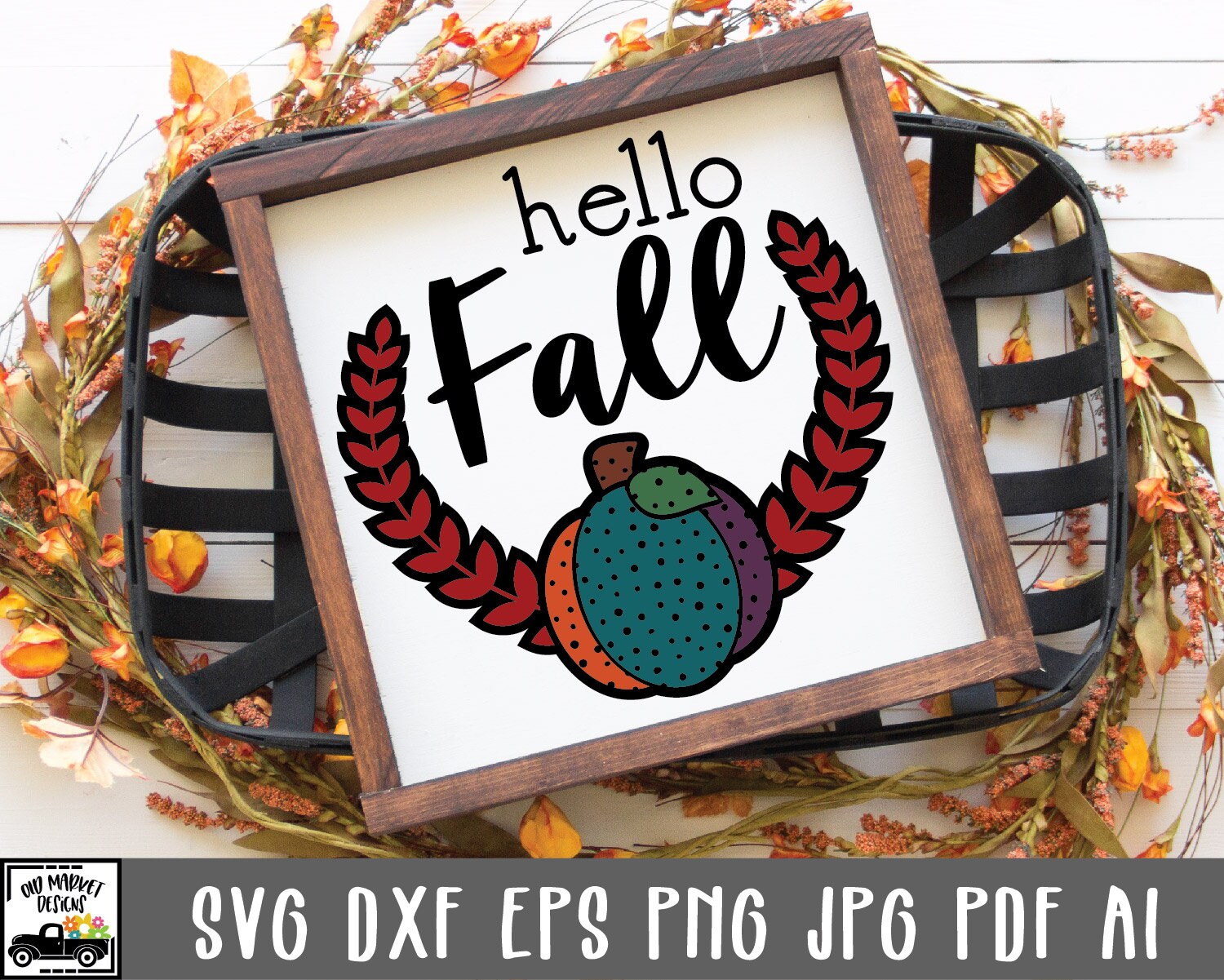 Hello Fall SVG Cut File Layered Fall SVG Autumn Clip Art - Etsy