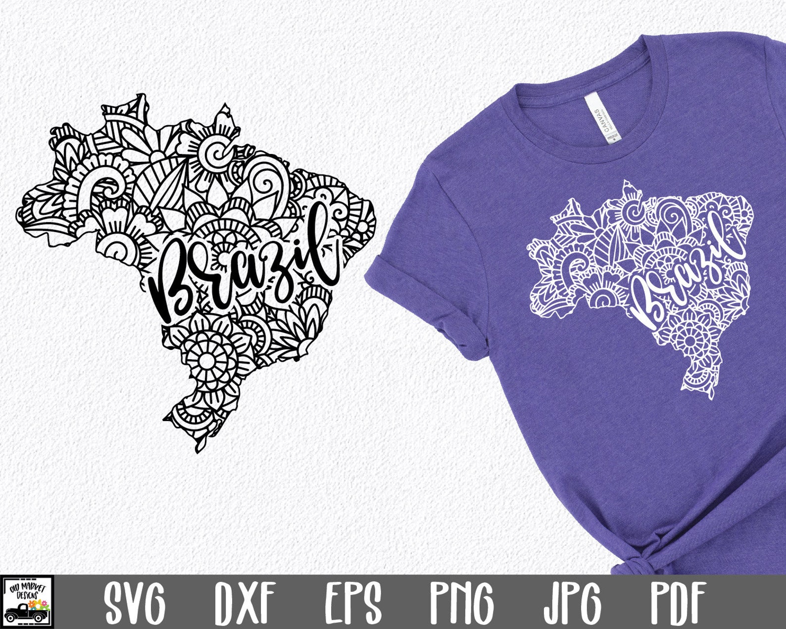 Brazil SVG File Brazil Mandala SVG Cut File Mandala Clip - Etsy UK