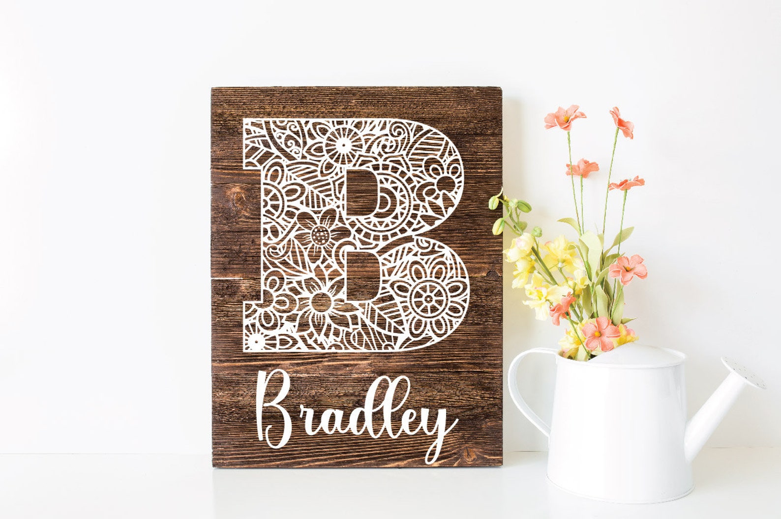 Letter B SVG File Mandala Monogram Letter B SVG Cut File - Etsy