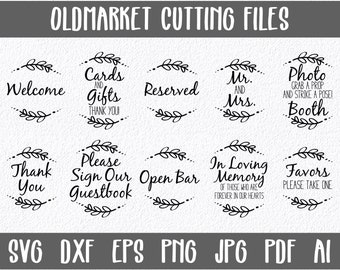 Wedding Signs SVG Cut files Wedding Reception Art Prints | Etsy