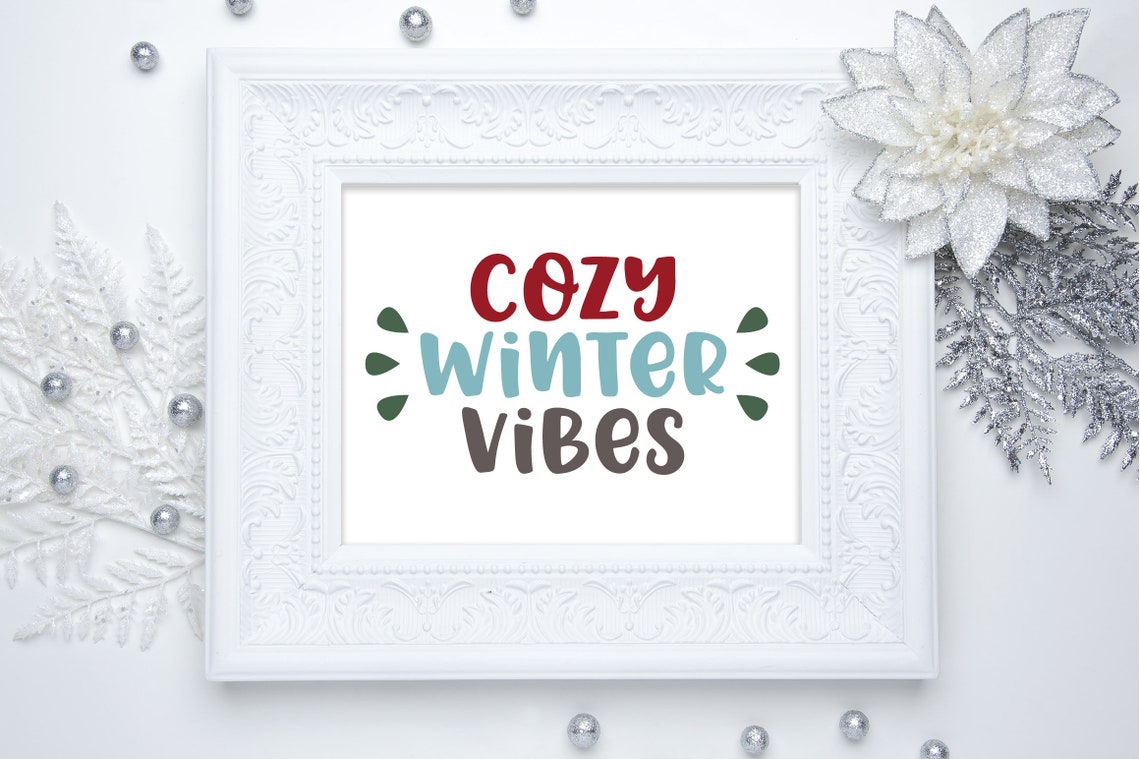 Cozy Winter Vibes SVG Cut File Christmas SVG File Clip Art - Etsy