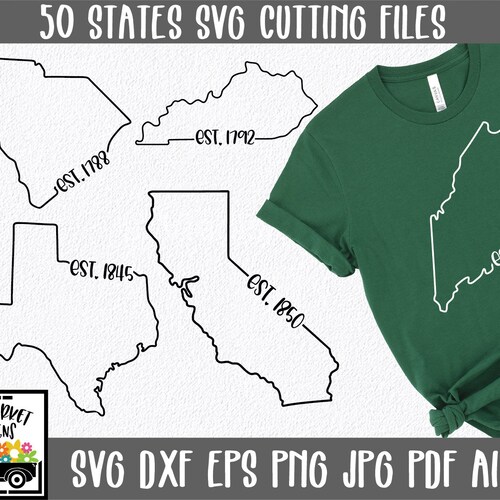 US States SVG Bundle Home State Svg Files States Clip Art - Etsy