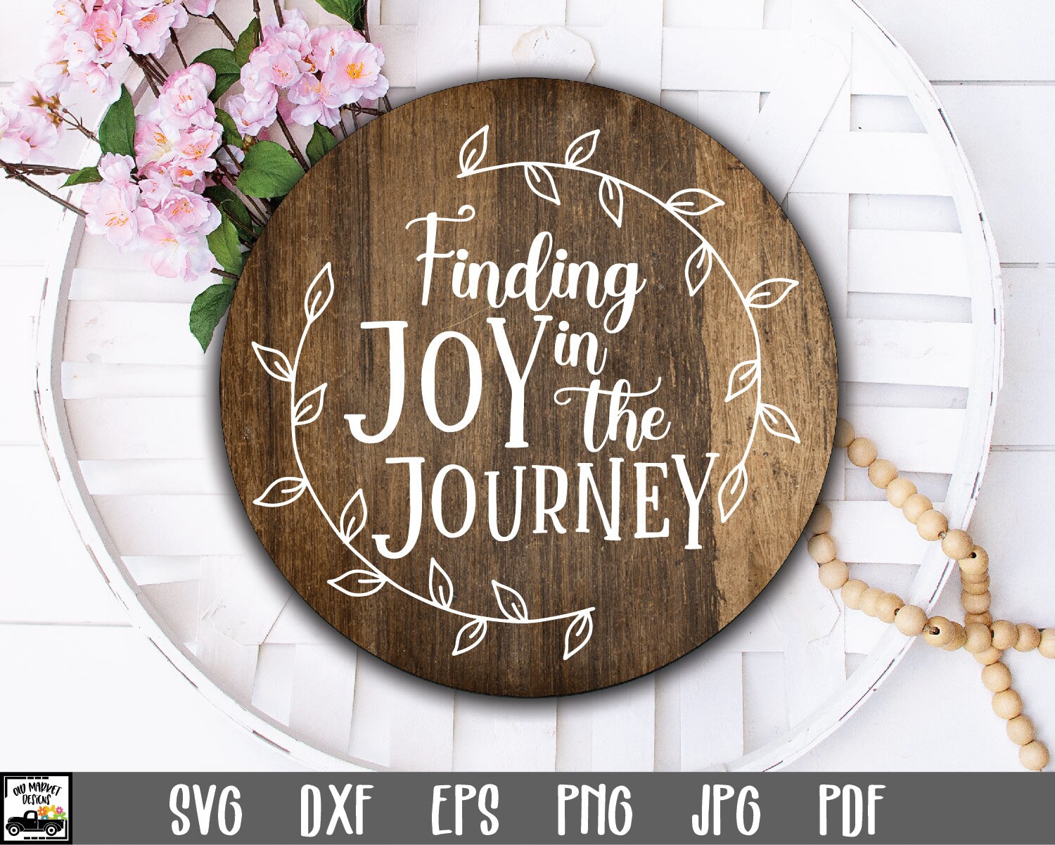 Finding Joy in the Journey SVG File Round Sign SVG Round | Etsy