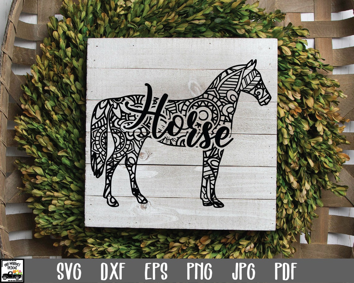 Horse SVG File Horse Mandala SVG Cut File Clip Art - Etsy