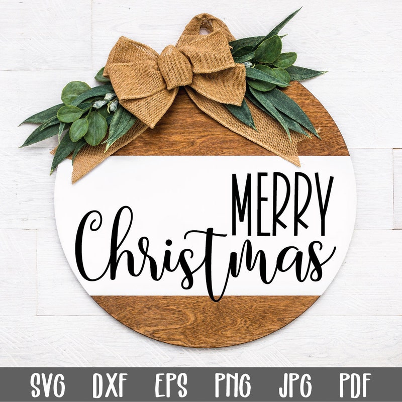 Round Christmas Svg - Etsy