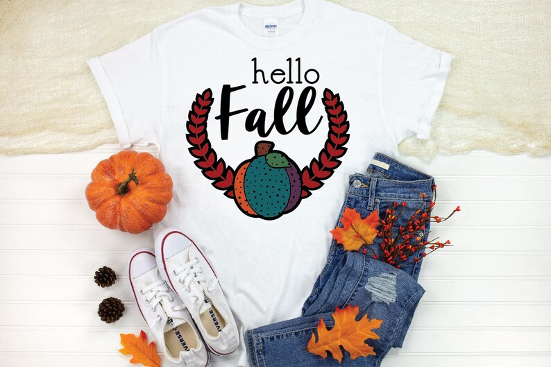Hello Fall SVG Cut File Layered Fall SVG Autumn Clip Art - Etsy