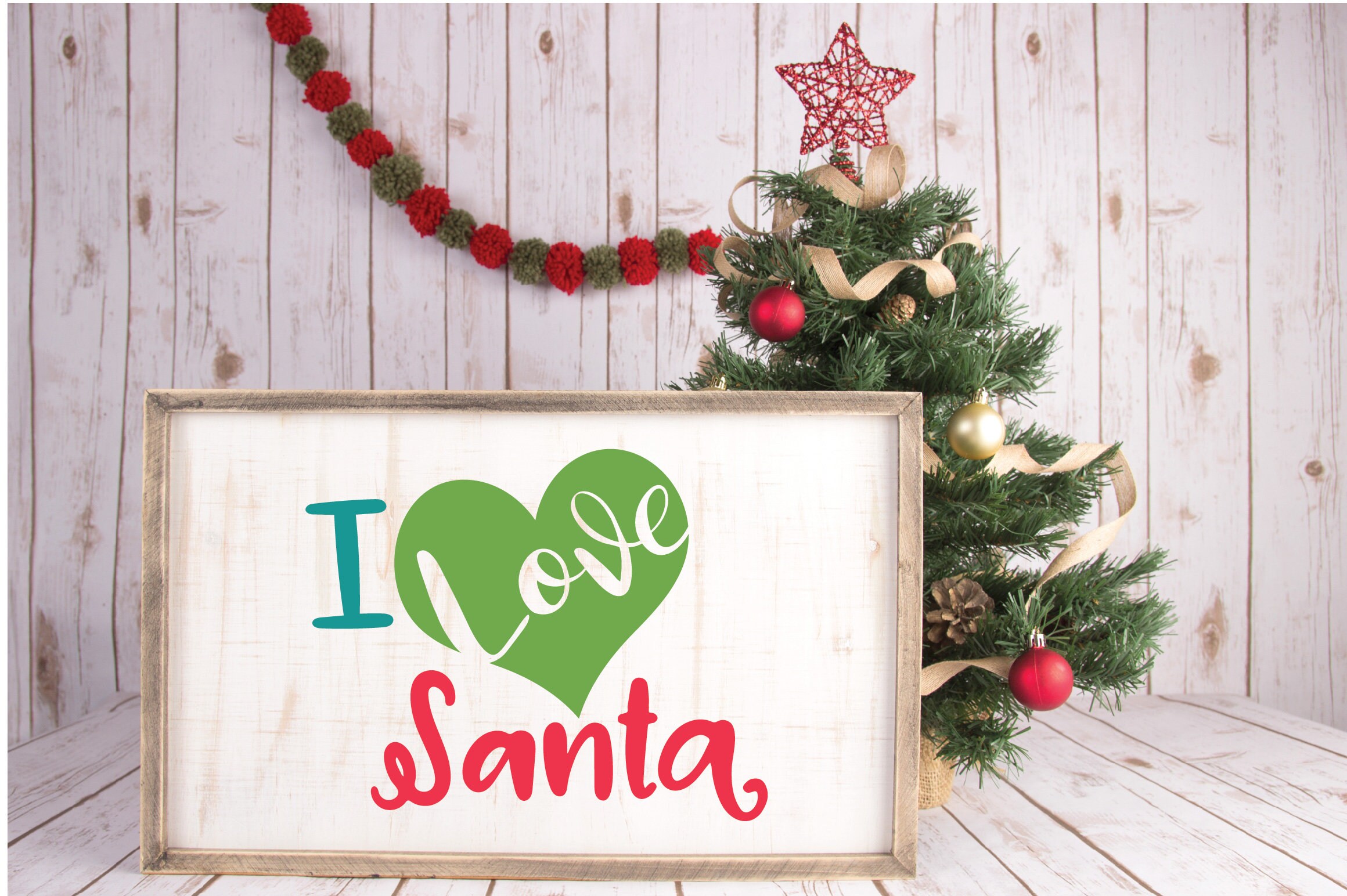 I Love Santa SVG Cut File Christmas SVG File Clip Art | Etsy
