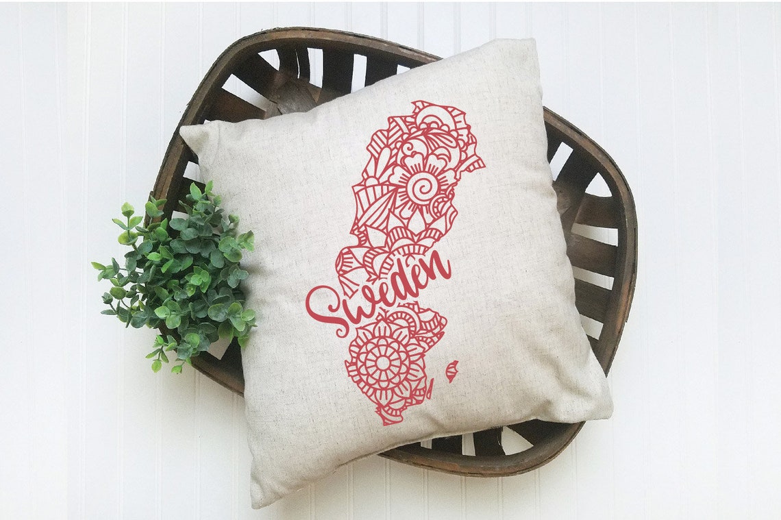 Sweden SVG File Sweden Mandala SVG Cut File Mandala Clip - Etsy