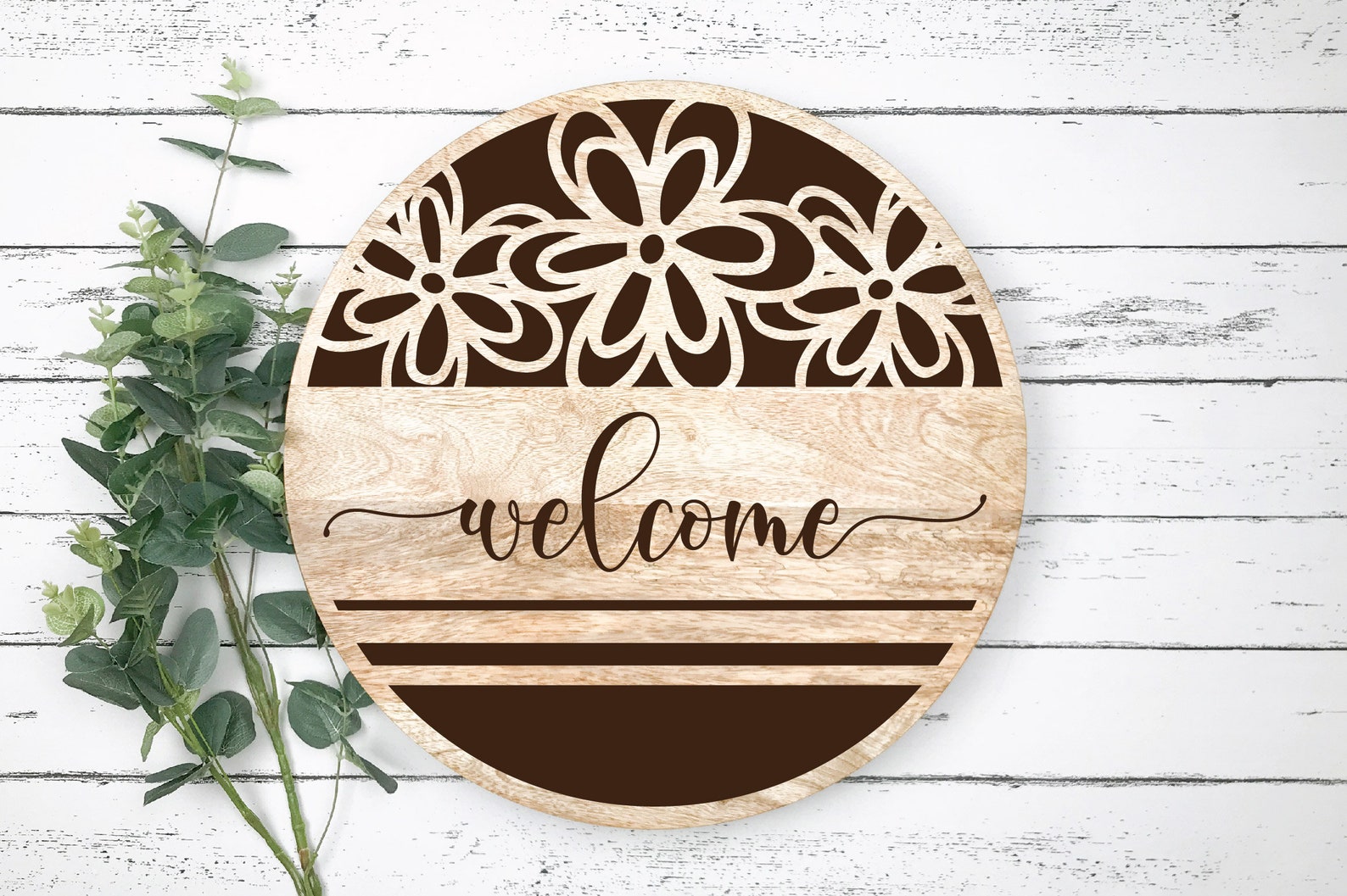 Spring Door Signs SVG Bundle - Spring and Easter SVG Bundle - Round ...