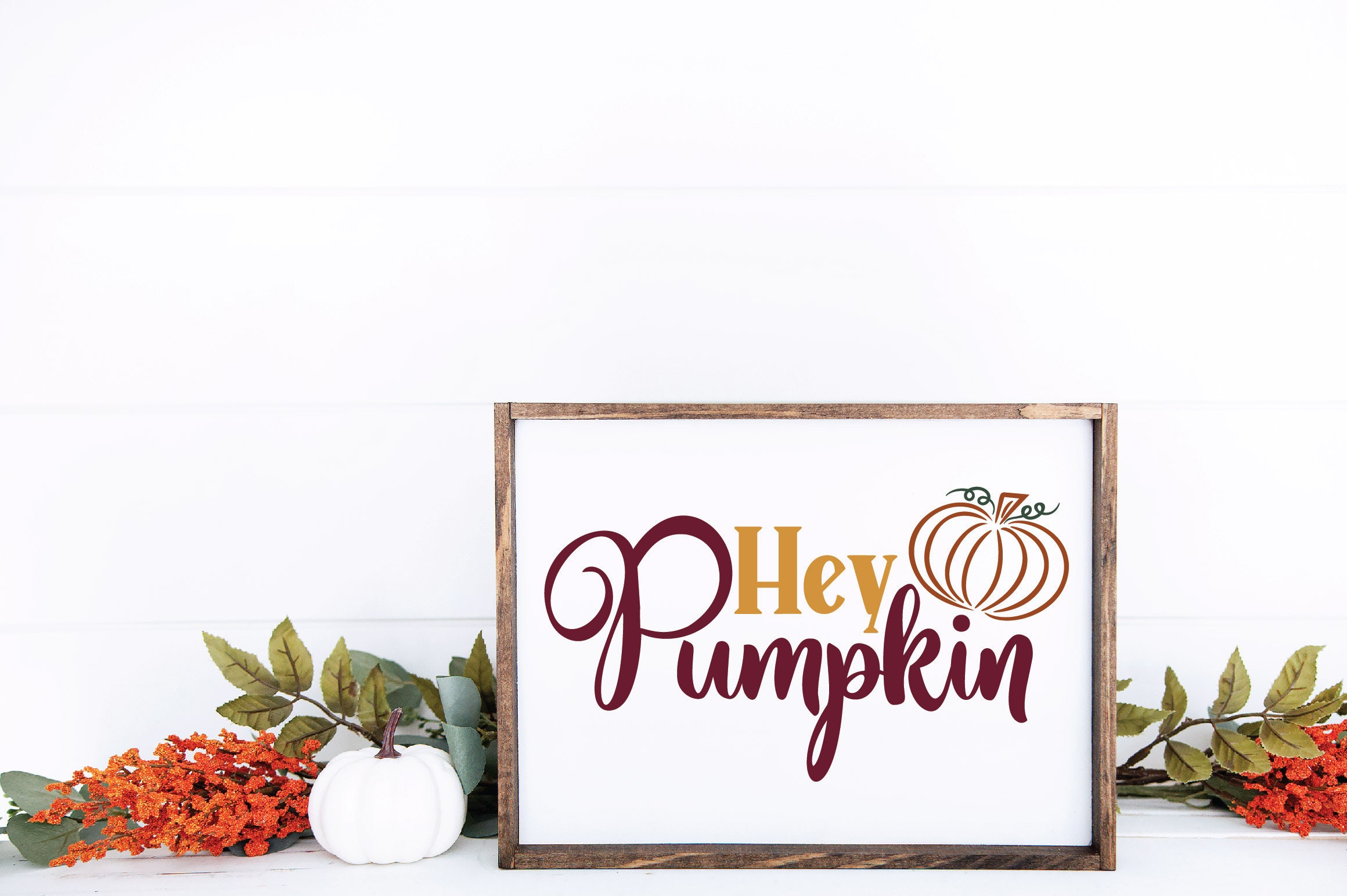 Hey Pumpkin SVG Cut File Fall Farmhouse SVG Autumn Clip | Etsy