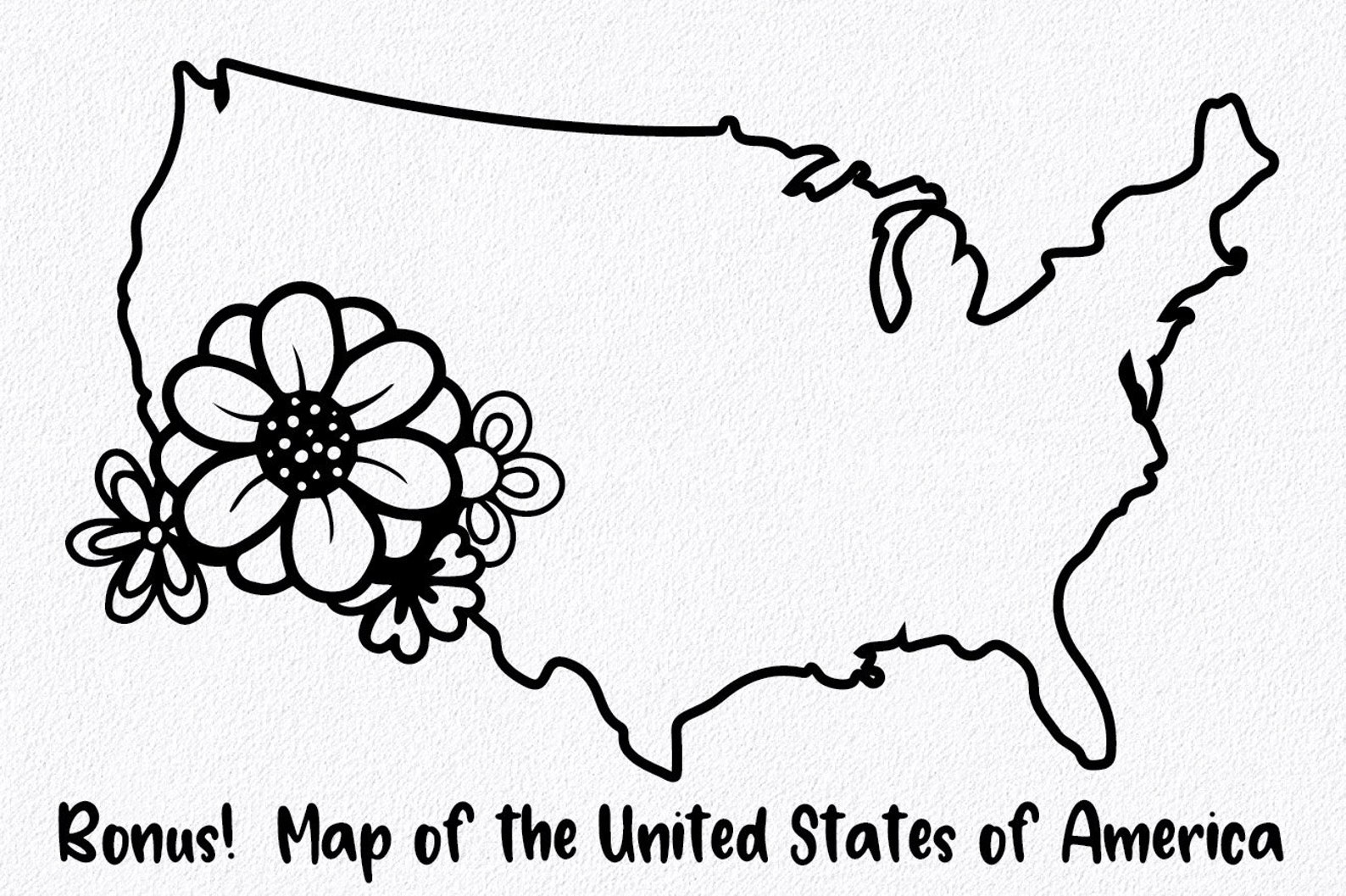 50 States SVG Bundle State Svg File US States Floral - Etsy