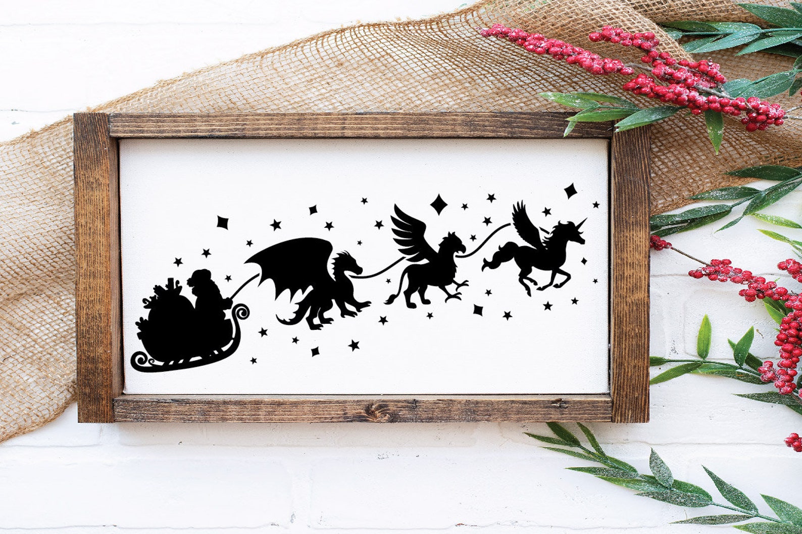 Christmas Santa Sleigh SVG File Christmas SVG File Santa - Etsy