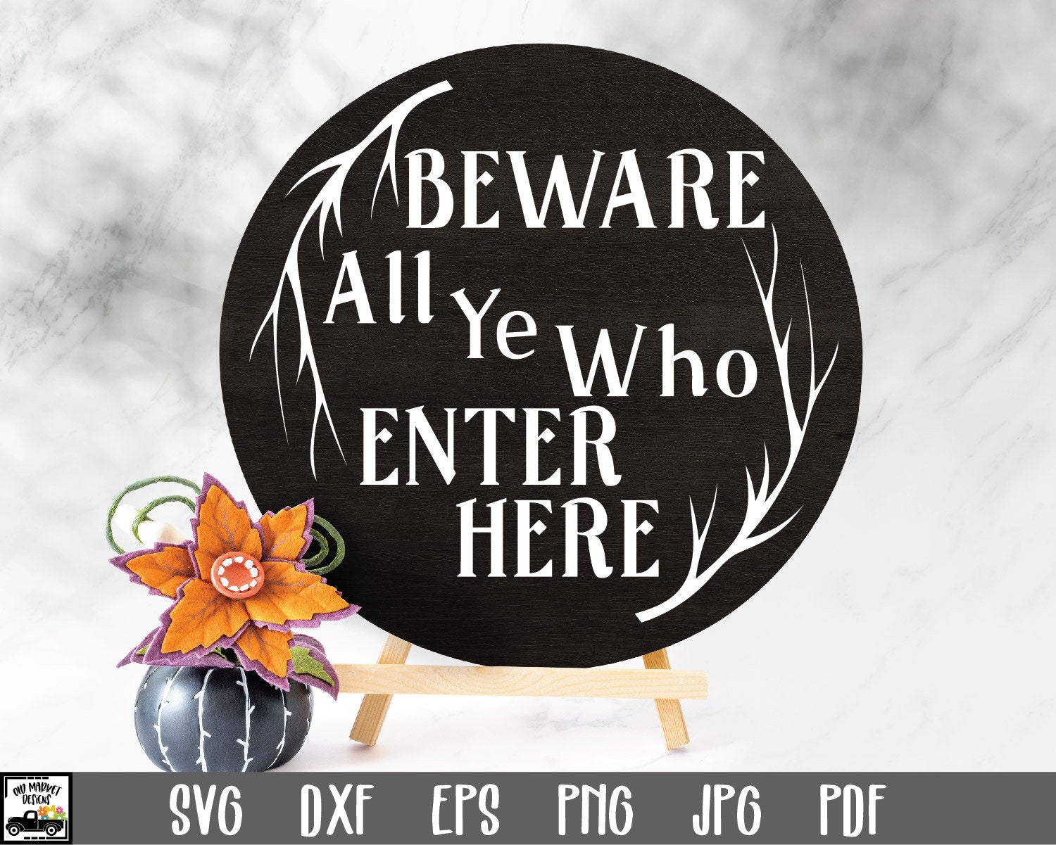 Beware Halloween Sign Clip Art