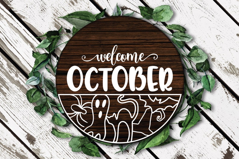 Monthly Door Signs SVG Bundle - Holiday SVG Bundle - Round Holiday SVG ...