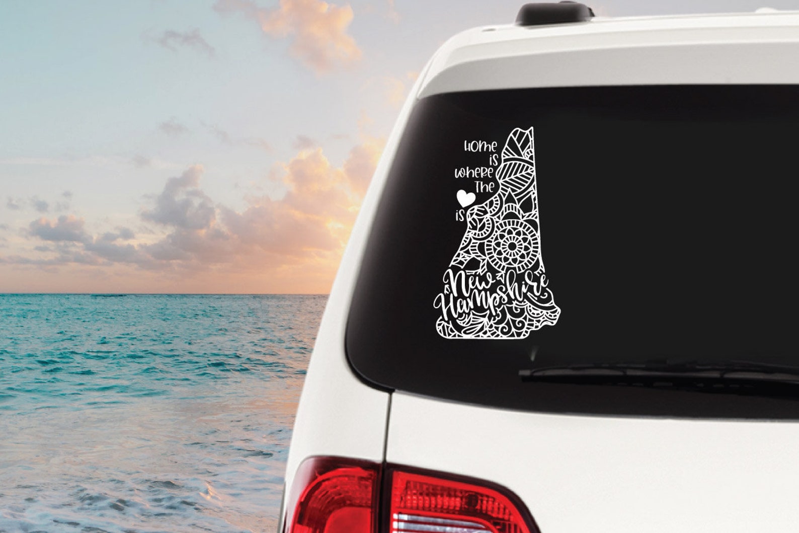 New Hampshire Mandala SVG File Home is Where the Heart is | Etsy