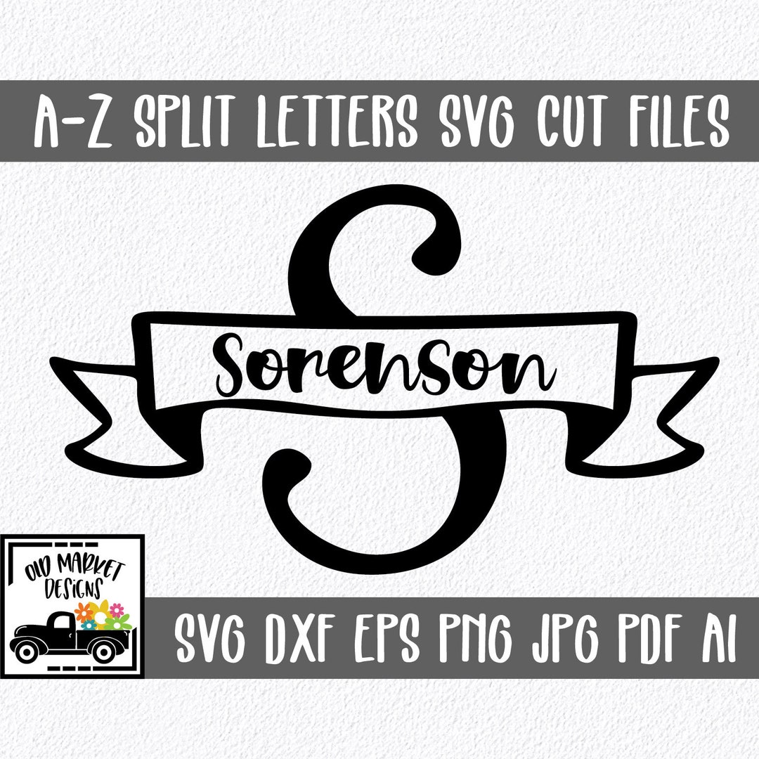 Split Letter Alphabet A-Z SVG Cut Files - Includes 26 Split Letter ...
