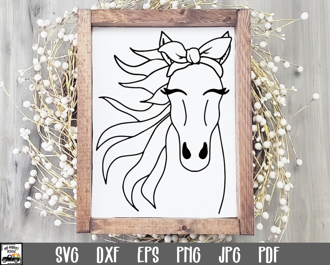 Horse With Bandana SVG File - Horse SVG File - Horse Clip Art - Cutting ...
