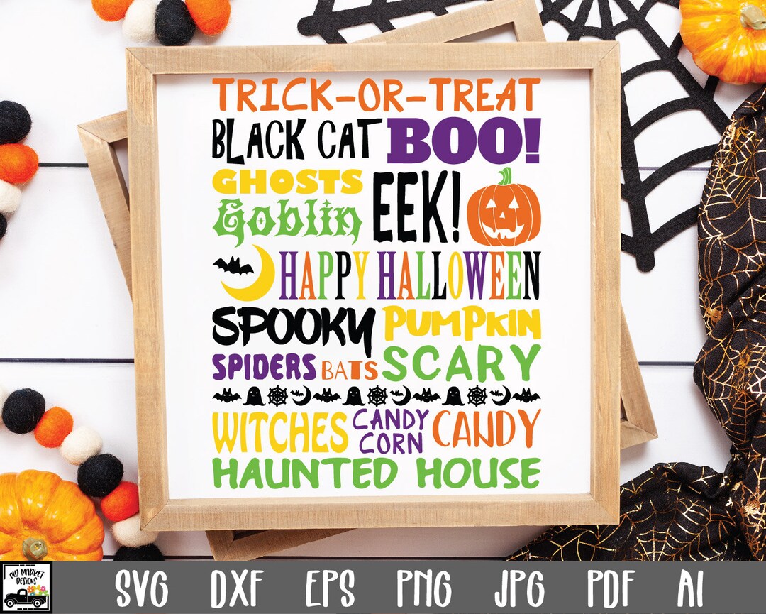 Halloween Subway Art SVG Cut File - Halloween SVG - Clip Art ...