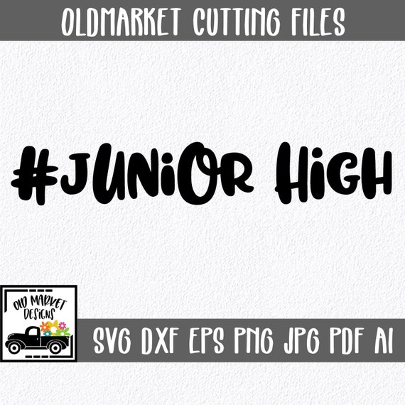 Junior High SVG Cut File Back to School SVG Clip Art | Etsy