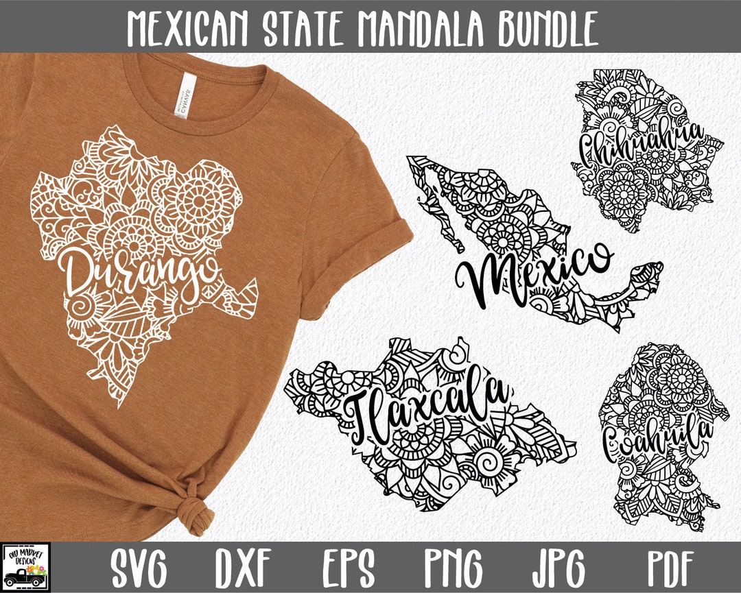 Mexican State Mandala SVG Bundle - 33 Mexico State Files - Clipart ...