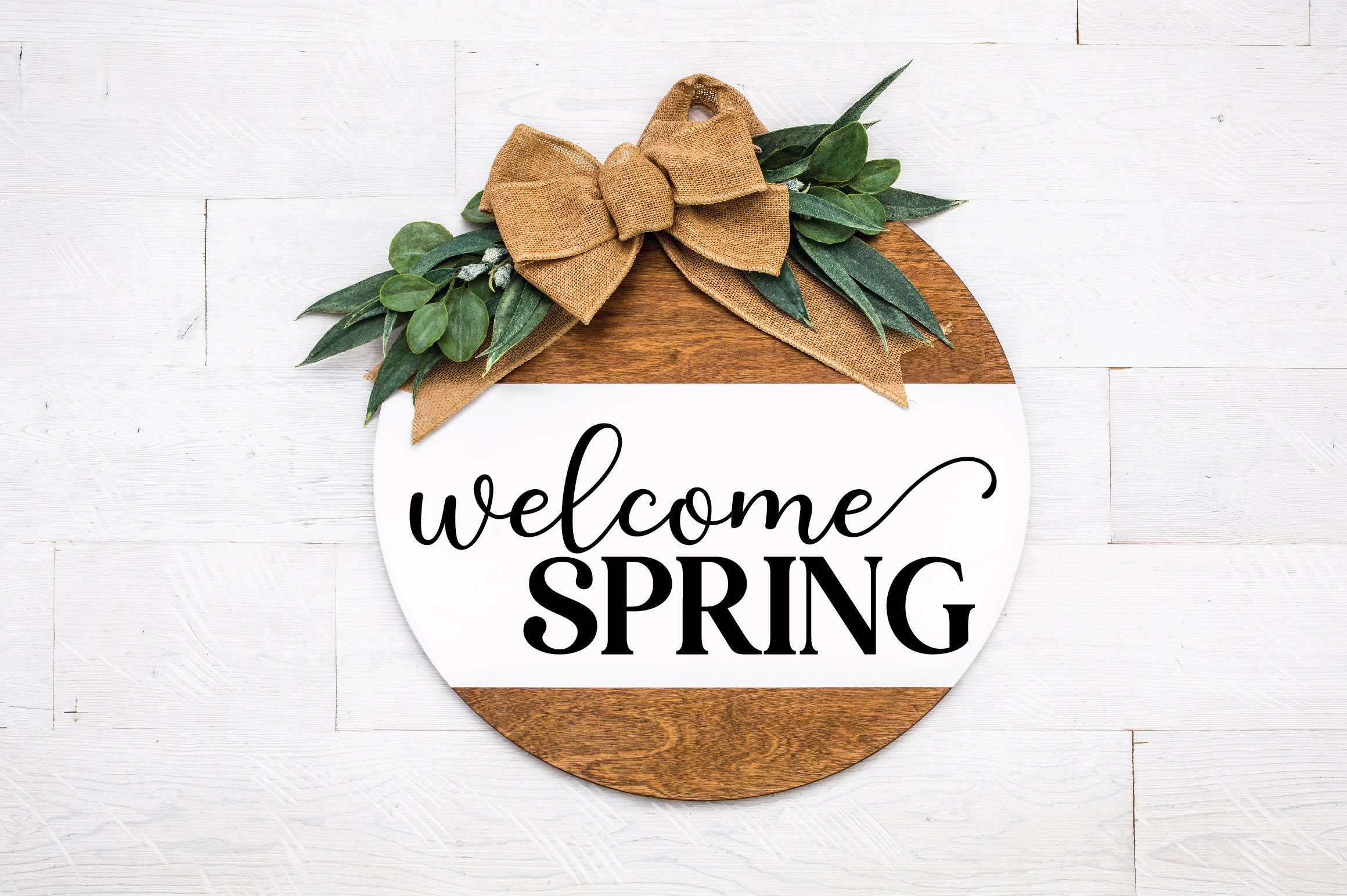 Spring Door Signs SVG Bundle - Spring and Easter SVG Bundle - Round ...