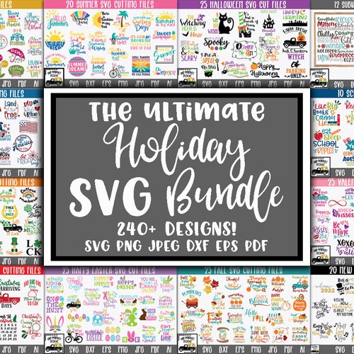 The Ultimate Holiday SVG Bundle With Over 240 Designs 12 - Etsy