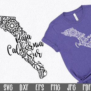 Baja California Sur SVG File - Baja California Sur Mexico Mandala ...