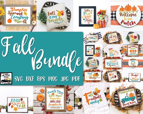 Fall SVG Bundle 25 Autumn SVG Files Clip Art Printable | Etsy