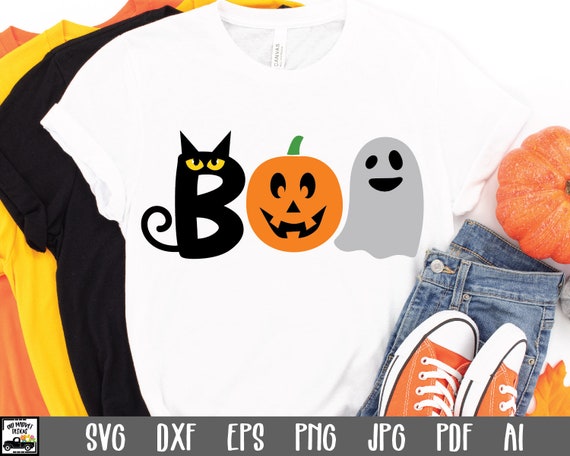 BOO SVG Cut File Halloween SVG Clip Art Printable Art | Etsy