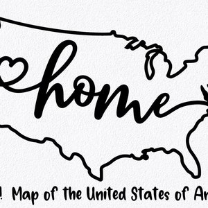 50 States SVG Bundle - Home State Outline SVG File - States Clip Art ...