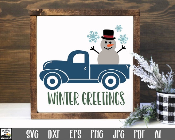 Winter Greetings SVG Cut File Christmas SVG File Clip Art - Etsy