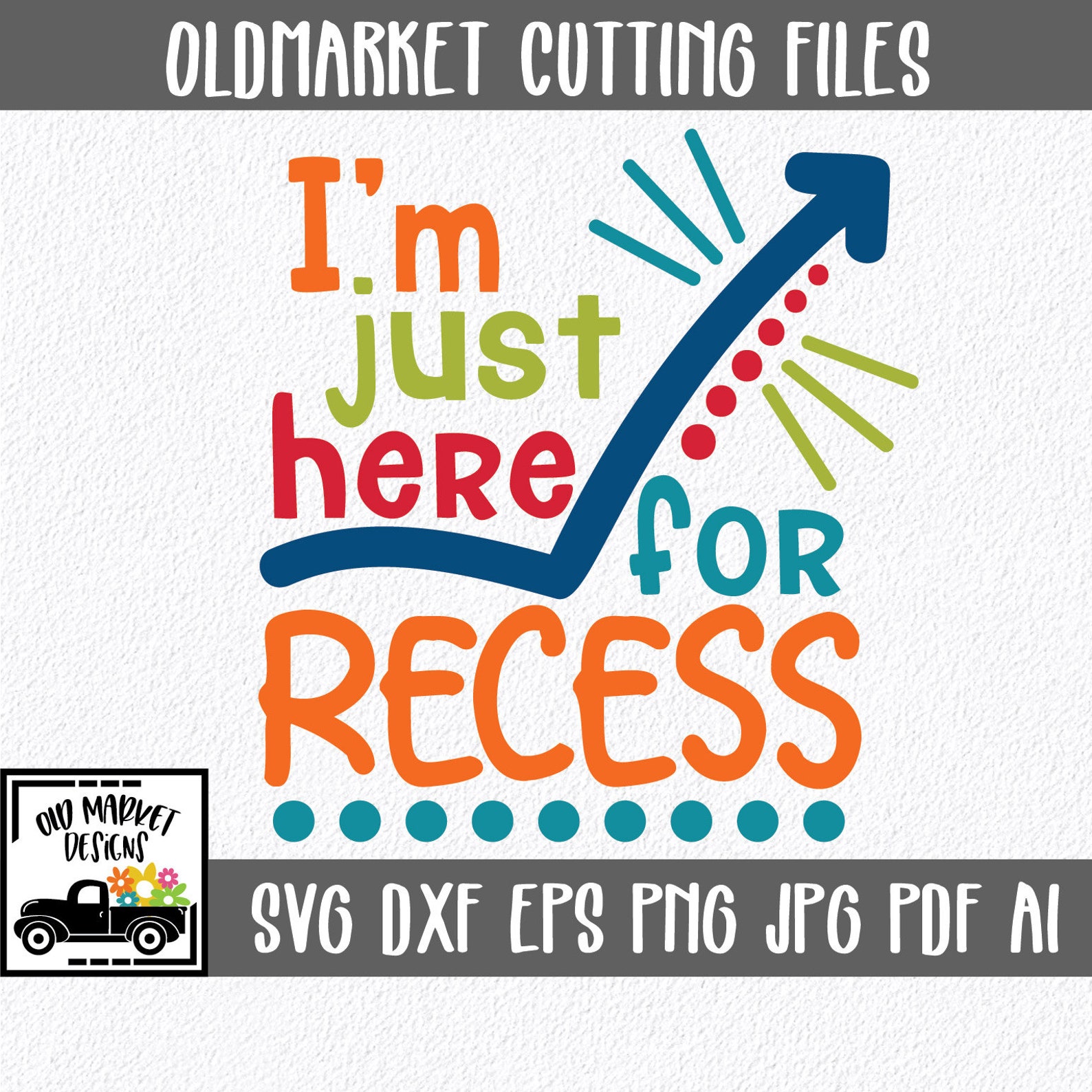I'm Just Here for Recess SVG Cut File School SVG Clip - Etsy